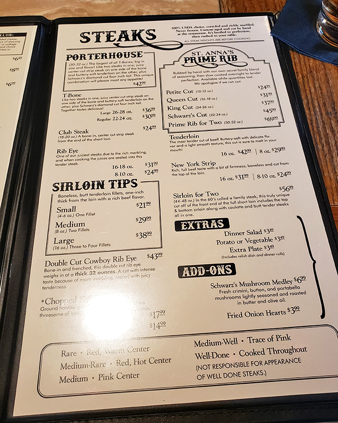 A menu that reads like a love letter to both land and sea, with portions that respect your appetite.