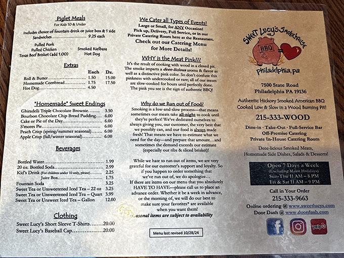 The menu reads like a love letter to smoked meat, with options that'll make your cardiologist nervous but happy.