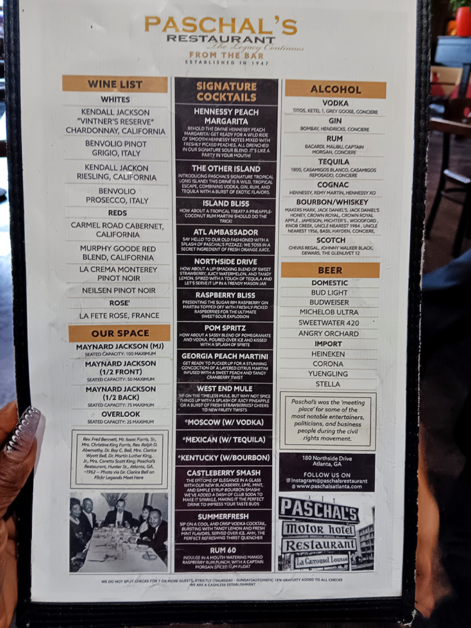 This cocktail menu reads like a Southern symphony &ndash; each drink a verse in Atlanta's ongoing love song.