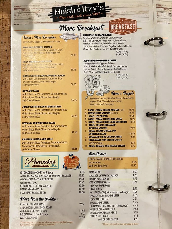 This menu board reads like a love letter to traditional Jewish deli cuisine, no fancy fonts needed.