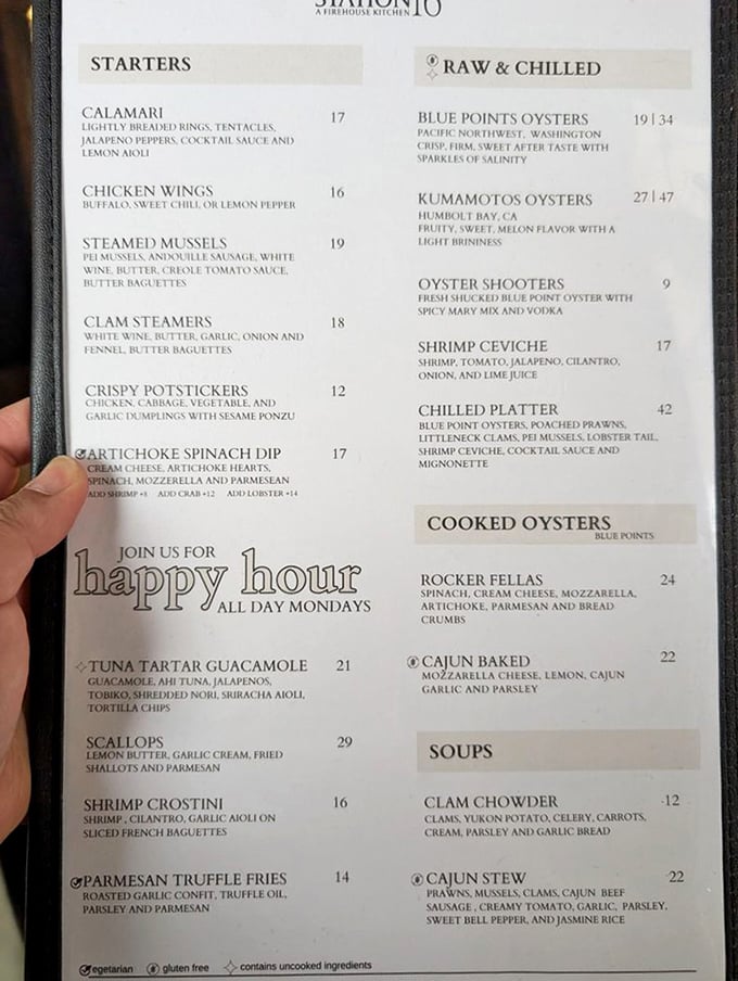 This menu reads like a love letter to the sea, with options that'll make your wallet nervous.
