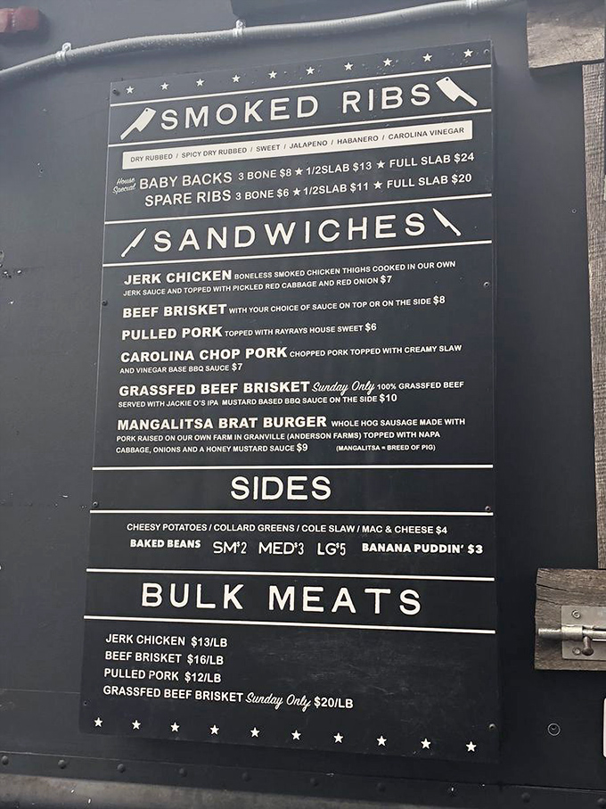 The menu board tells the whole delicious story&mdash;from ribs to sandwiches to that legendary mac and cheese.