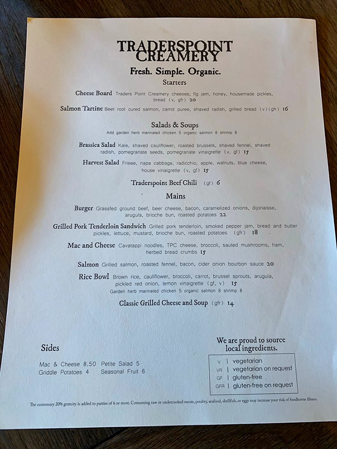 A menu that reads like poetry for the hungry soul. "Fresh. Simple. Organic." isn't just a tagline&mdash;it's the delicious truth on every plate.