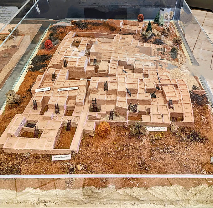 This miniature model reveals the pueblo's impressive layout&mdash;think of it as the original master-planned community, just without the HOA fees.