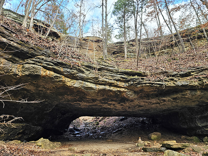 Mother Nature's architectural masterpiece—this natural bridge has been standing long before humans invented the selfie stick.