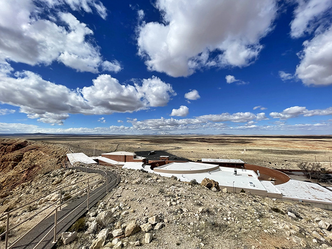From above, the crater resembles a giant's thumbprint pressed into clay&mdash;50,000 years old and still looking freshly made.