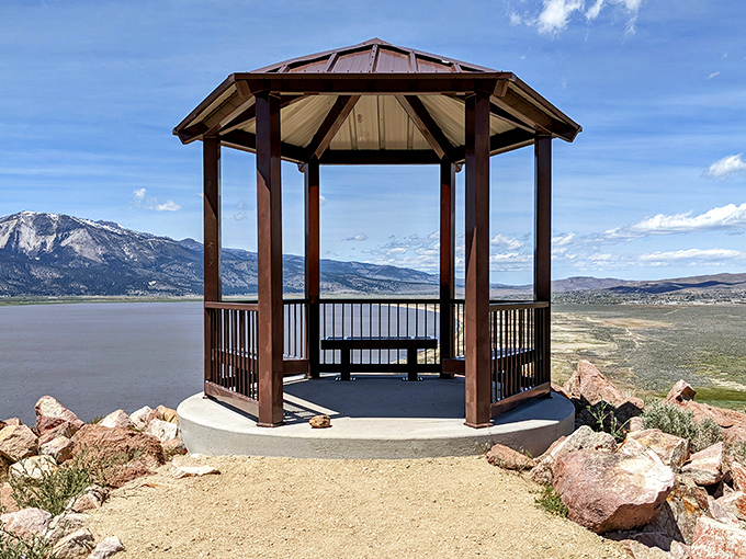 The gazebo that launched a thousand selfies. This lakeside perch offers panoramic views that make even smartphone photos look professional.
