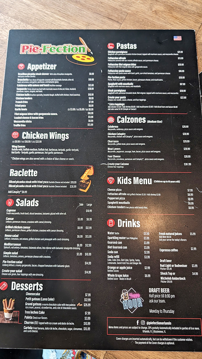 This menu isn't just a list of options&mdash;it's a roadmap to culinary happiness with detours through Italy and creative pit stops.