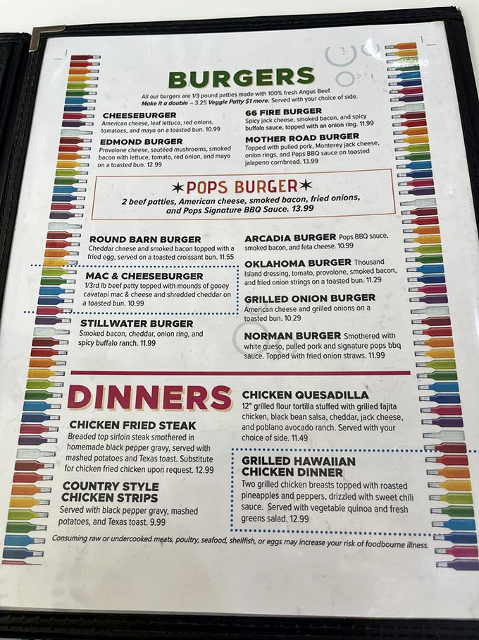 The menu reads like a road map of Oklahoma's best burgers, each named for local towns and each promising a delicious detour from ordinary fast food.