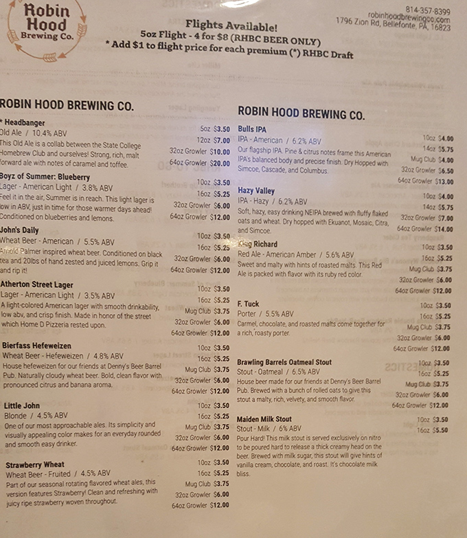 The sacred scrolls of Robin Hood reveal a treasure map of liquid gold&mdash;from the coffee-noted Headbanger to the summer-in-a-glass Blueberry lager.