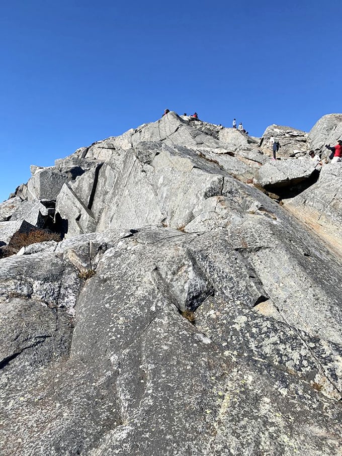 Nature's stairmaster awaits. These ancient granite slabs have been testing hikers' determination and rewarding their efforts for centuries.