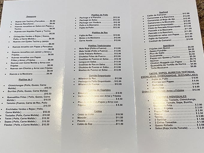 The menu at Rosita's reads like a love letter to Mexican cuisine &ndash; from breakfast classics to seafood specialties, each dish promising its own flavor adventure.