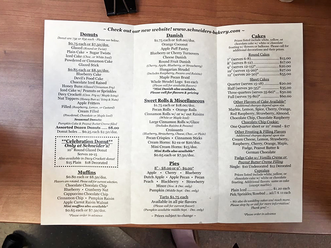 The menu at Schneider's reads like a love letter to carbohydrates, with each item promising a different path to pastry nirvana.