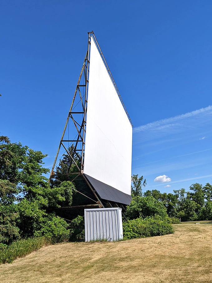 Against the perfect blue Minnesota sky, the massive white screen waits patiently for dusk&mdash;cinema's most faithful servant.