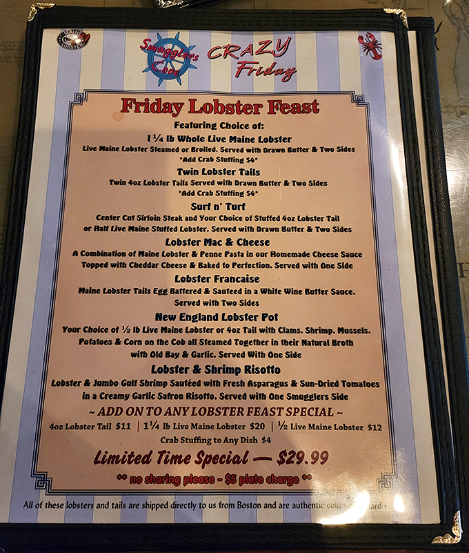 "Crazy Friday" isn't just a state of mind&mdash;it's a lobster lover's paradise featuring Maine's finest crustaceans prepared six delectable ways.