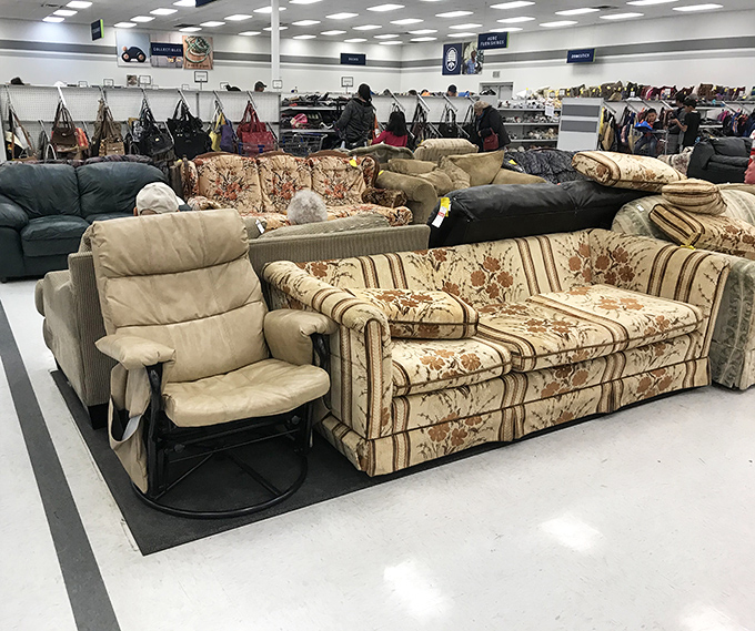 The unofficial museum of Utah living room history, where every floral couch tells a story of family gatherings past.
