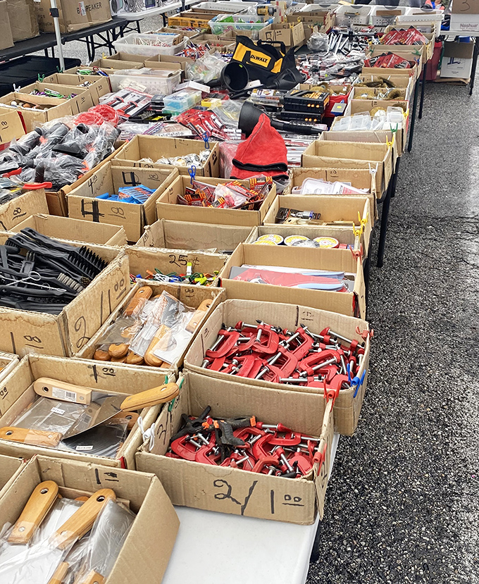 Tool heaven for the DIY enthusiast! These cardboard boxes contain solutions to home repair problems you didn't even know you had.