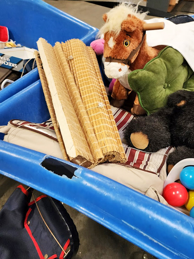 One shopper's trash is another's childhood nostalgia. That stuffed horse has seen things, but for the right price, he'll keep your secrets.