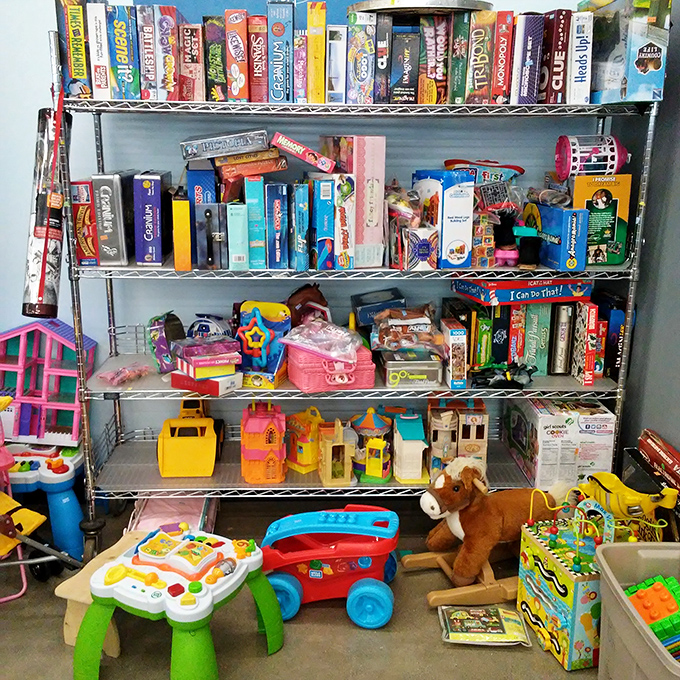 Santa's workshop meets nostalgic wonderland &ndash; where board games and toys await their next playdate adventure.