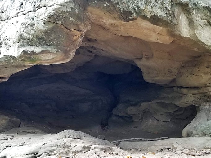 Peering into the darkness reveals a chamber where Chumash artists once worked by firelight, their creations surviving centuries of California's temperamental climate.