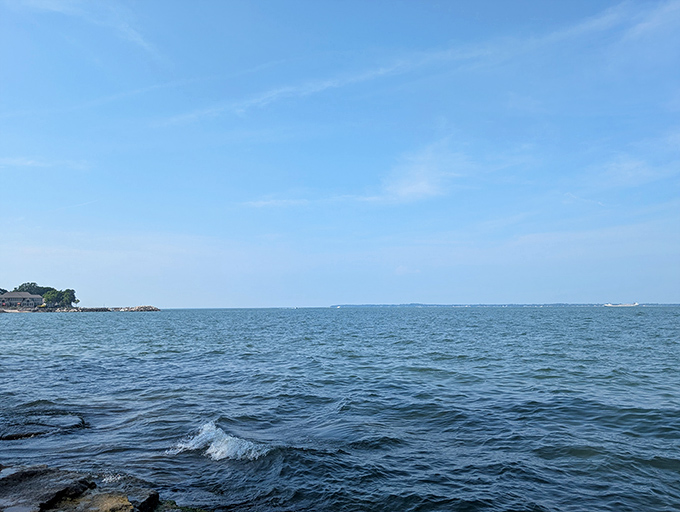 Lake Erie in her most photogenic mood&mdash;calm, blue, and stretching to infinity. No filter needed for this natural masterpiece.