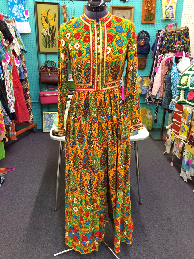 This vibrant vintage jumpsuit isn't just clothing&mdash;it's wearable art from an era when fashion dared to make statements louder than today's Instagram influencers.