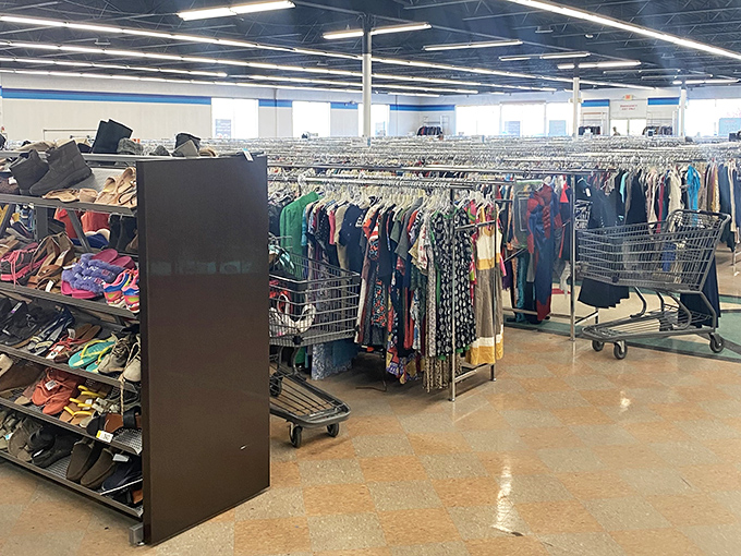 Rack after glorious rack of possibilities &ndash; where your next favorite outfit is hiding between someone else's fashion regrets.