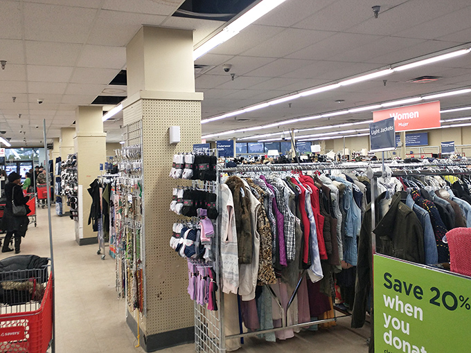 Endless racks of possibility – each hanger holds not just clothing but potential new identities waiting to be discovered.