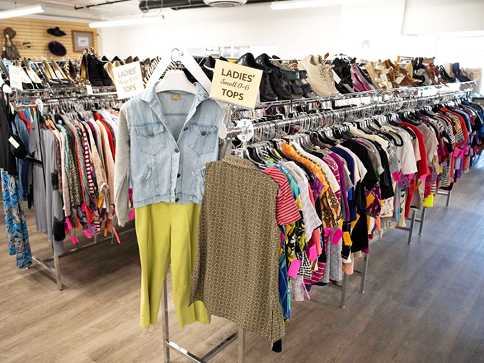 Fashion's afterlife looks surprisingly vibrant. These meticulously organized racks prove one shopper's castoff is another's runway-ready find, all at prices that feel like a clerical error.