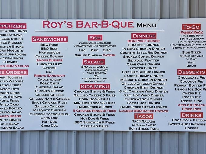 One glance at this menu and you'll understand why people plan their road trips around lunch at Roy's.