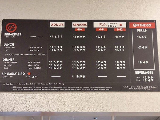 This pricing board proves that feeding a hungry family doesn't require taking out a second mortgage, which your wallet will appreciate immensely.