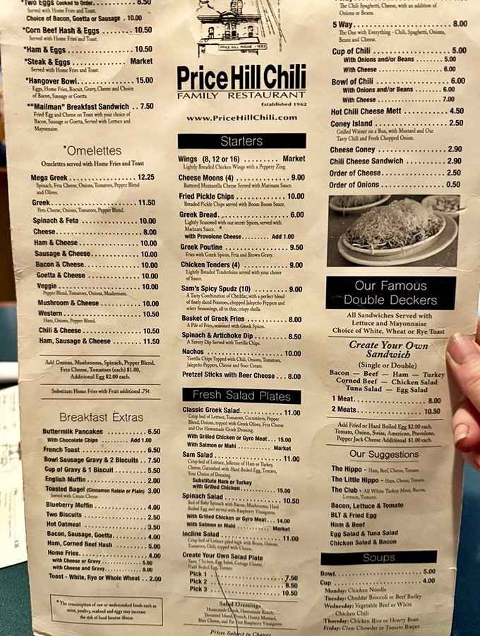 This menu is a choose-your-own-adventure novel where every ending involves cheese, happiness, and possibly loosening your belt.
