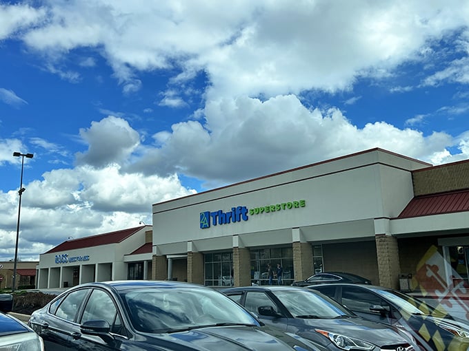 Modern blue signage marks the spot where Columbia residents strike it rich without breaking the bank or their backs.