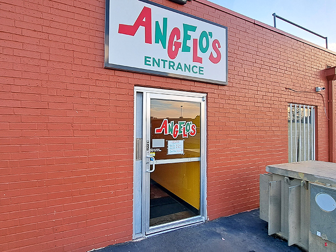 Angelo's entrance says it all - simplicity with purpose. Like finding a secret doorway to flavor town!