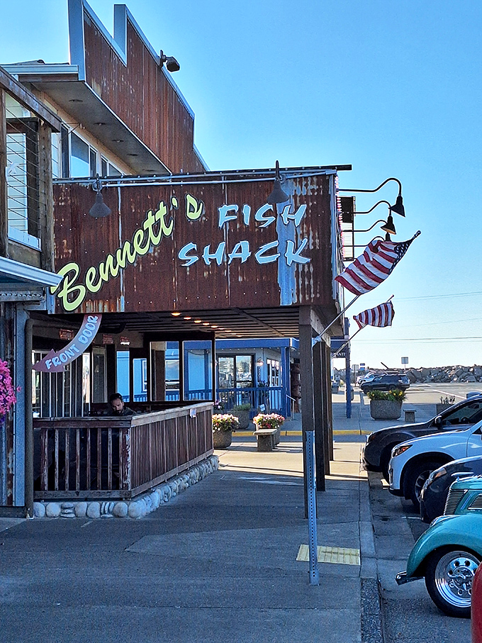 Bennett's Fish Shack wears its weathered wood like a badge of honor, promising authentic seafood in every weathered plank.