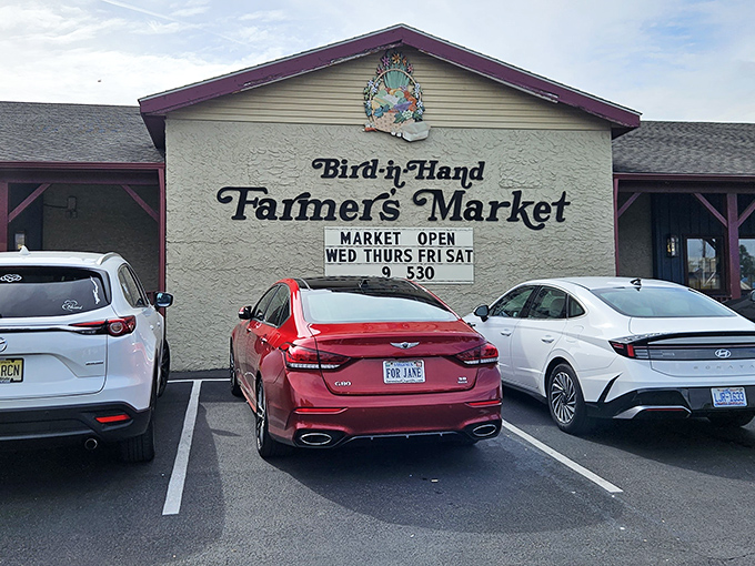 Bird-in-Hand Farmers Market &ndash; where the parking lot is always full and your shopping bags soon will be too.
