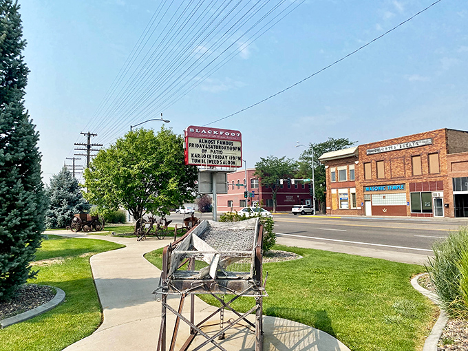Blackfoot's main street welcomes visitors with the kind of charm that makes you smile.