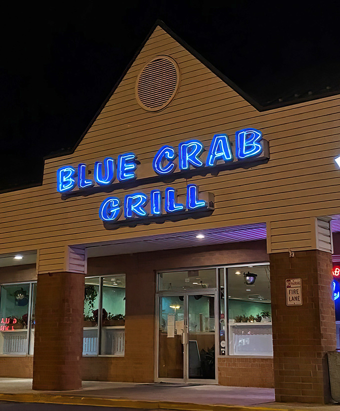 Blue Crab Grill's clean lines promise serious seafood without the pretentious attitude that ruins dinner conversations.