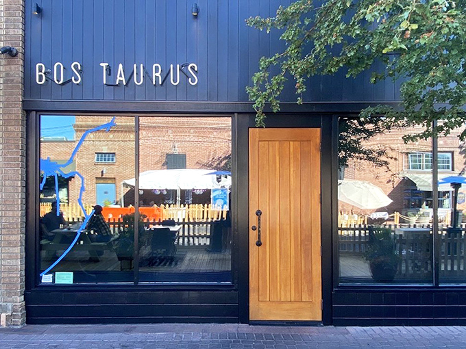 Behind that sophisticated blue facade lies beef so good, it'll make you forget your table manners.