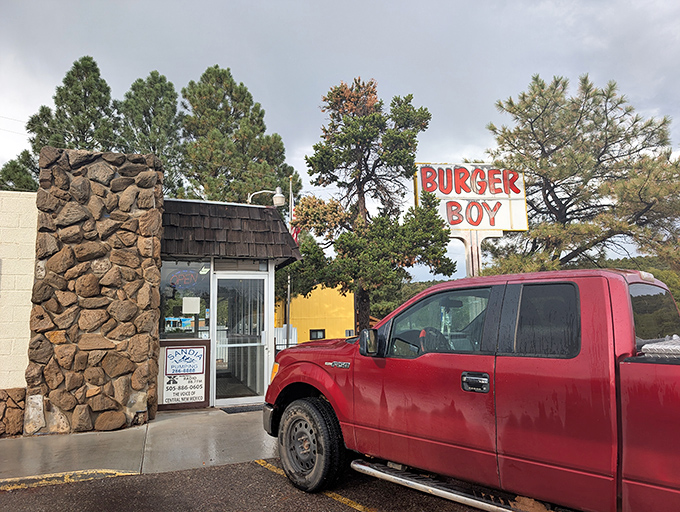 Stone and timber create mountain magic where burgers taste better because the air itself seems fresher up here.