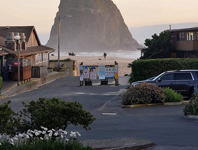 Cannon Beach's iconic Haystack Rock stands like nature's exclamation point on an already perfect stretch of Pacific coastline.