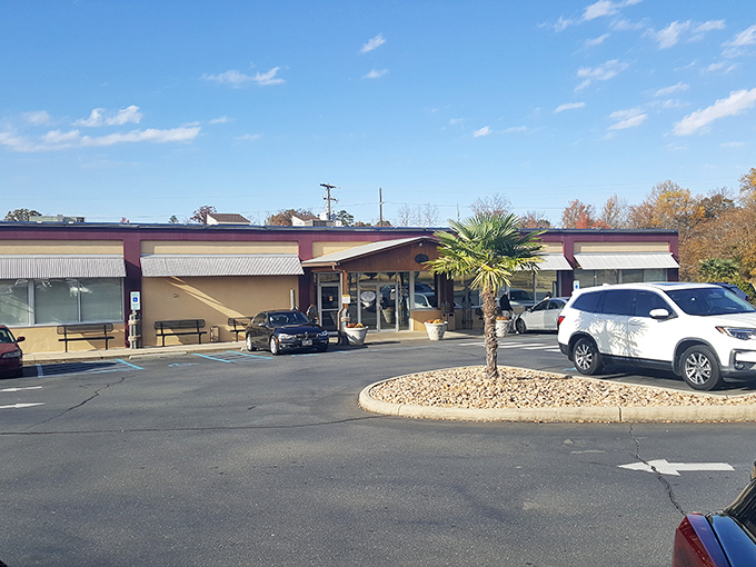 Don't judge this inland treasure by its strip mall exterior—great seafood adventures often hide in plain sight.