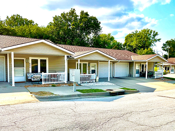 Chaumiere Place's Tudor-inspired peaks add character that says, "This isn't your average retirement building!"