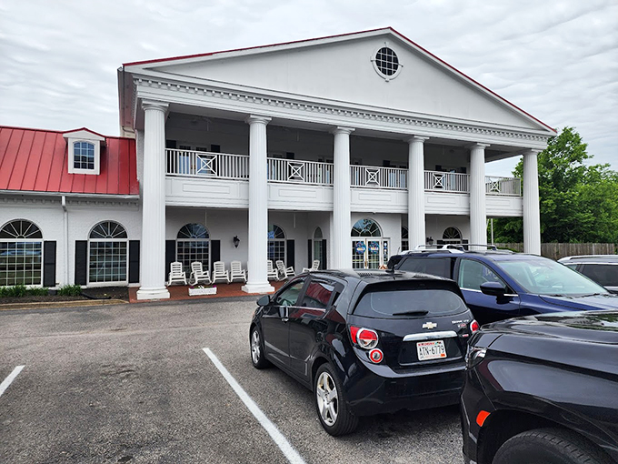 Claudia Sanders Dinner House looks like the White House of fried chicken. Those columns aren't just for show&mdash;they're holding up decades of delicious tradition.