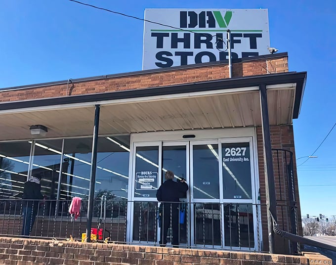 DAV Thrift Store's unassuming brick exterior is like that quiet person at the party who turns out to have the best stories.