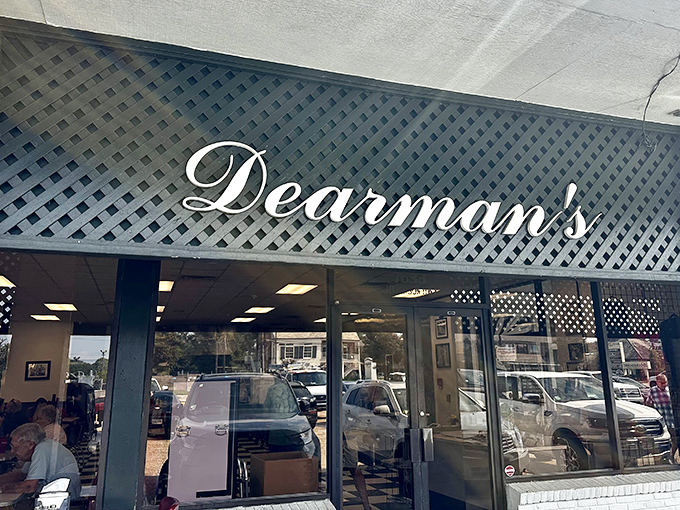 That elegant script on the storefront whispers "classic American diner" before you even step inside.