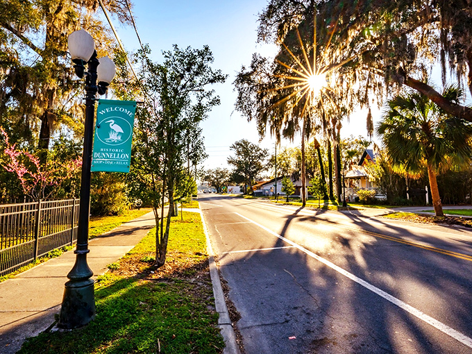 This charming streetscape makes you want to stroll slowly and actually notice the architectural details around you.