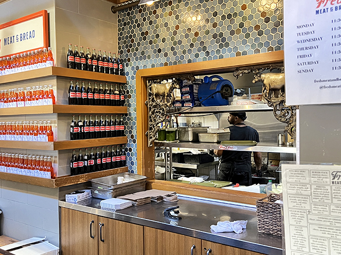 Fred's Meat & Bread keeps it simple in the bustling Krog Street Market. That cheesesteak is about to make someone's day exponentially better.