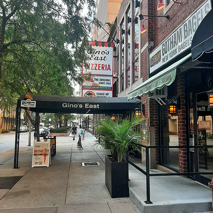 Gino's East welcomes pizza pilgrims with a storefront as unassuming as Clark Kent &ndash; but inside? Superman pizza awaits.