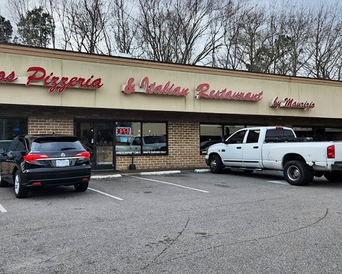 Gino's understated brick exterior hides pizza treasures within &ndash; like finding a Rolex in your grandfather's old fishing jacket.